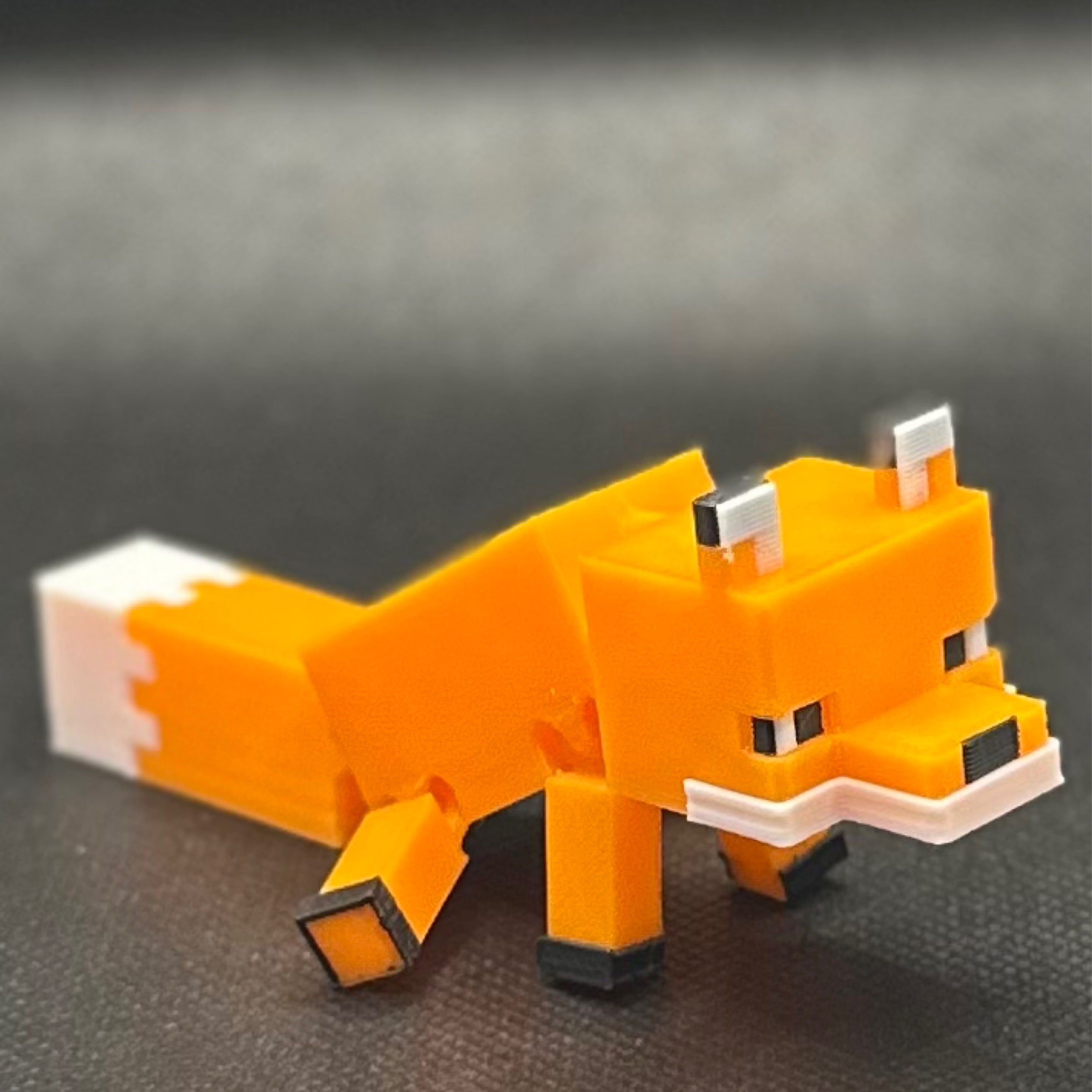 Articulated Fox – Blocky Minecraft-Inspired Critter | The Printed Realm